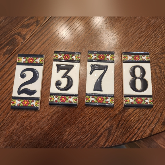 Other | Portuguese House Number Tiles White And Navy Blue | Poshmark
